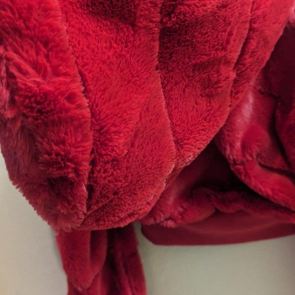SHEIN | Jackets & Coats | Cherry Red Fuzzy Jacket | Poshmark